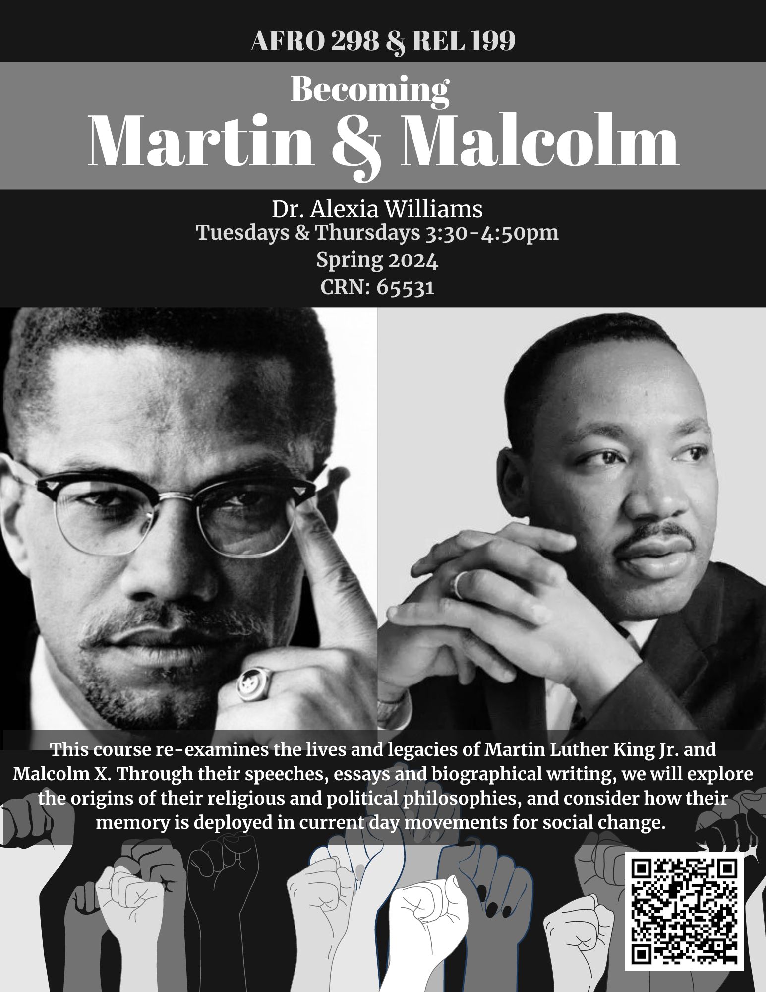 REL 199 - Becoming Martin and Malcolm (Spring 2024, T/TH 3:30-4:50 PM ...